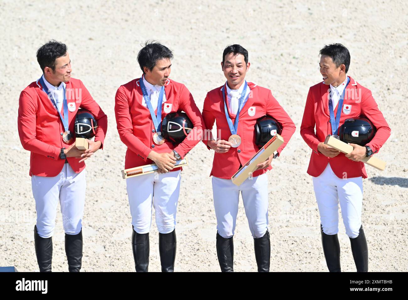 JAPAN Team (JPN), bronze medal at the Medal Ceremony, Equestrian ...