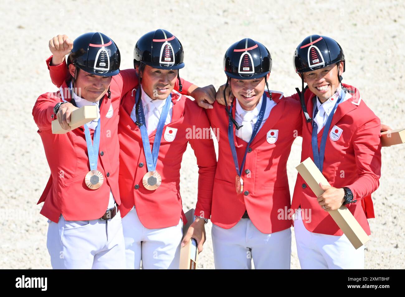 JAPAN Team (JPN), bronze medal at the Medal Ceremony, Equestrian ...