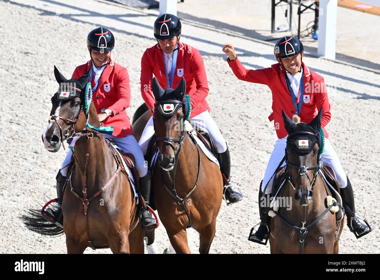JAPAN Team (JPN), bronze medal at the Medal Ceremony, Equestrian ...