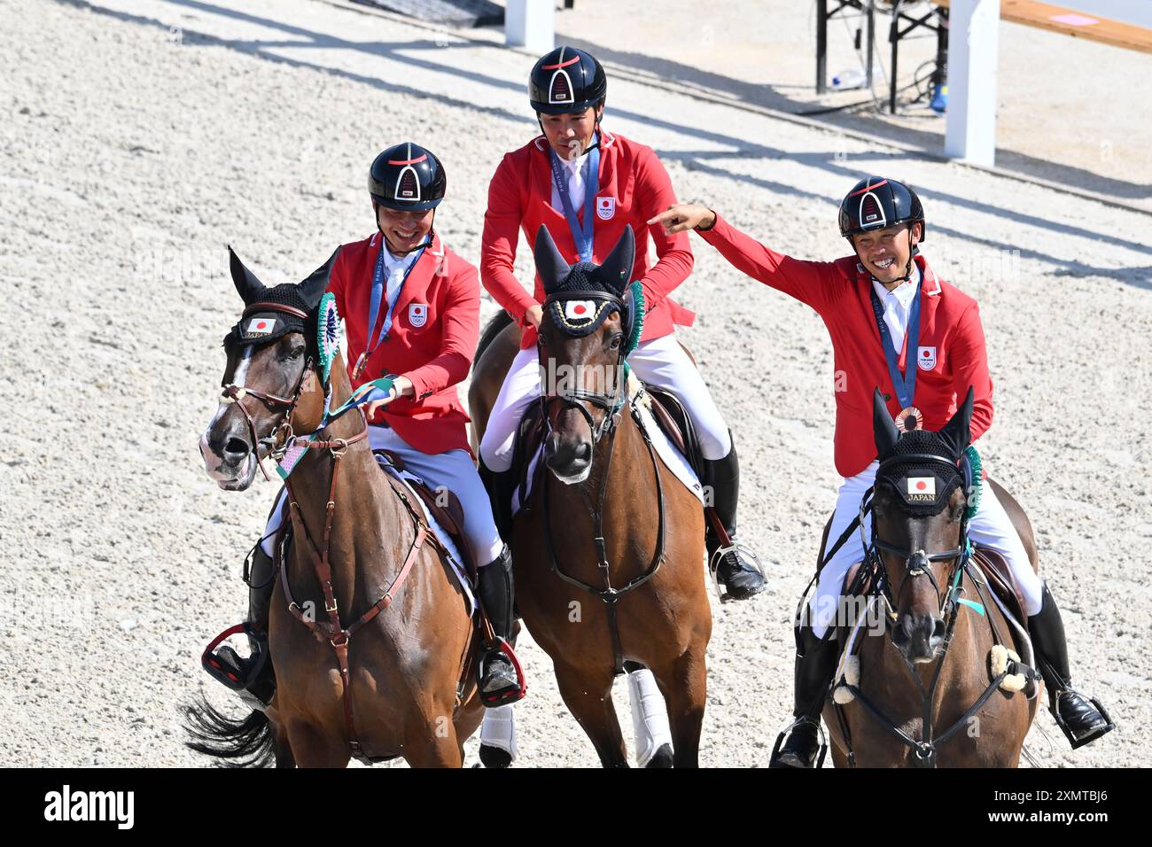 JAPAN Team (JPN), bronze medal at the Medal Ceremony, Equestrian ...