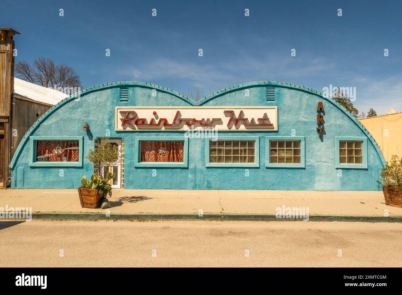The Rainbow Hut, a World War II building an unusual double quonset hut ...
