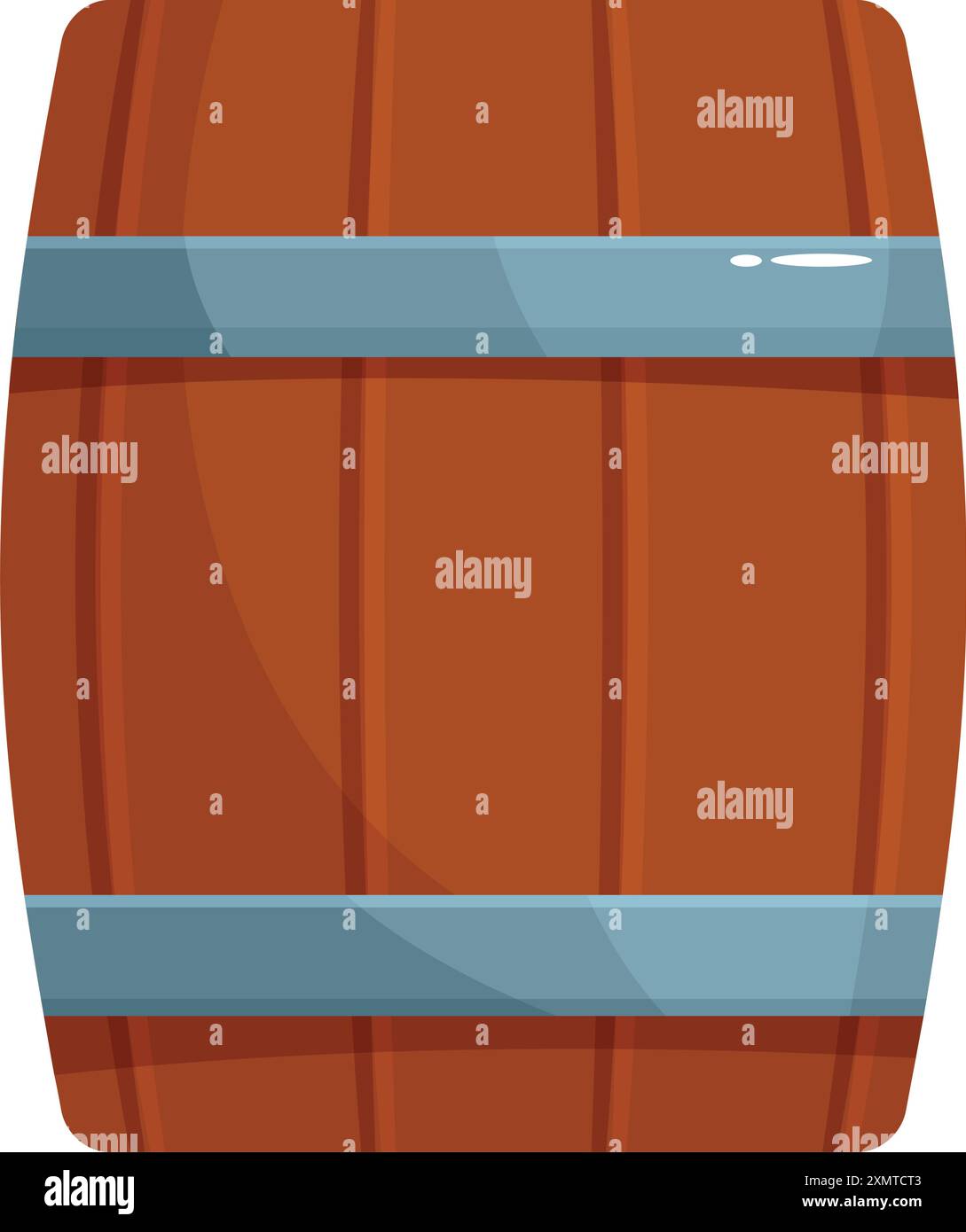 Classic wooden barrel is waiting to be filled with a delicious beverage ...