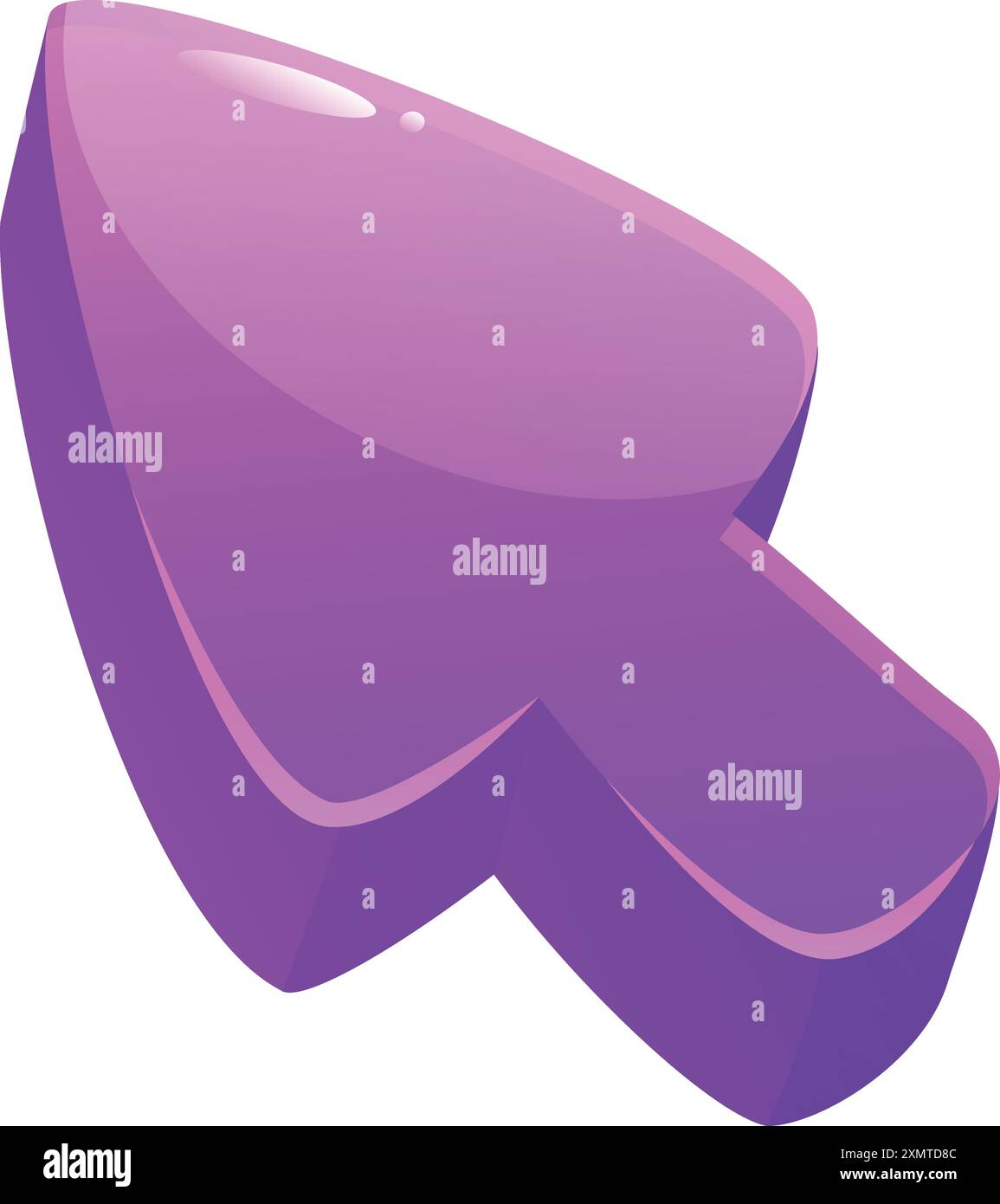 Purple 3d cursor is pointing to the top left corner of the screen Stock ...