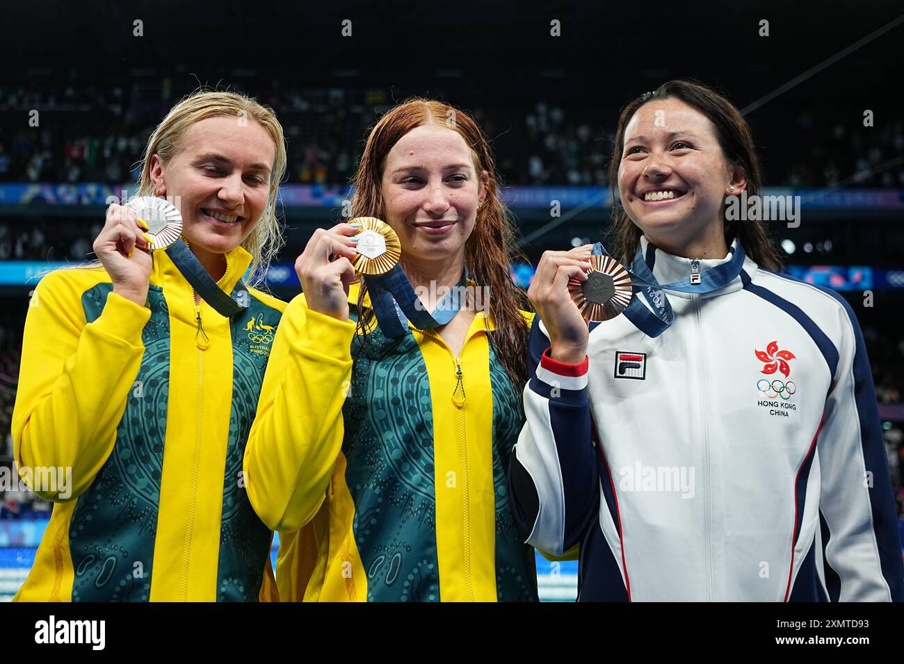 Paris, France. 29th July, 2024. Olympic Games, Paris 2024, 200 m freestyle, women, final, first ...