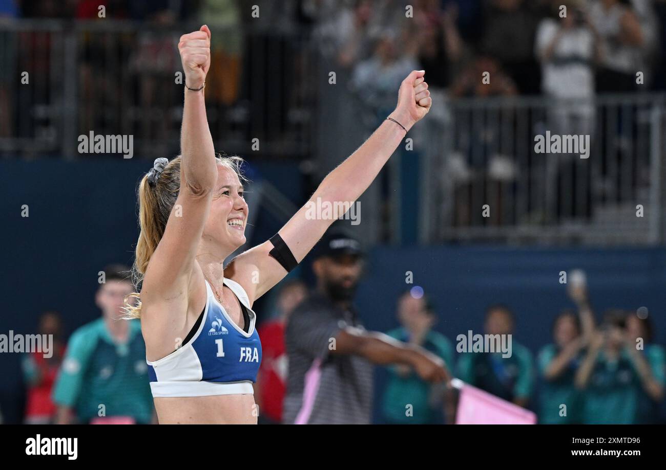 Paris, France. 29th July, 2024. Olympia, Paris 2024, Beach Volleyball ...
