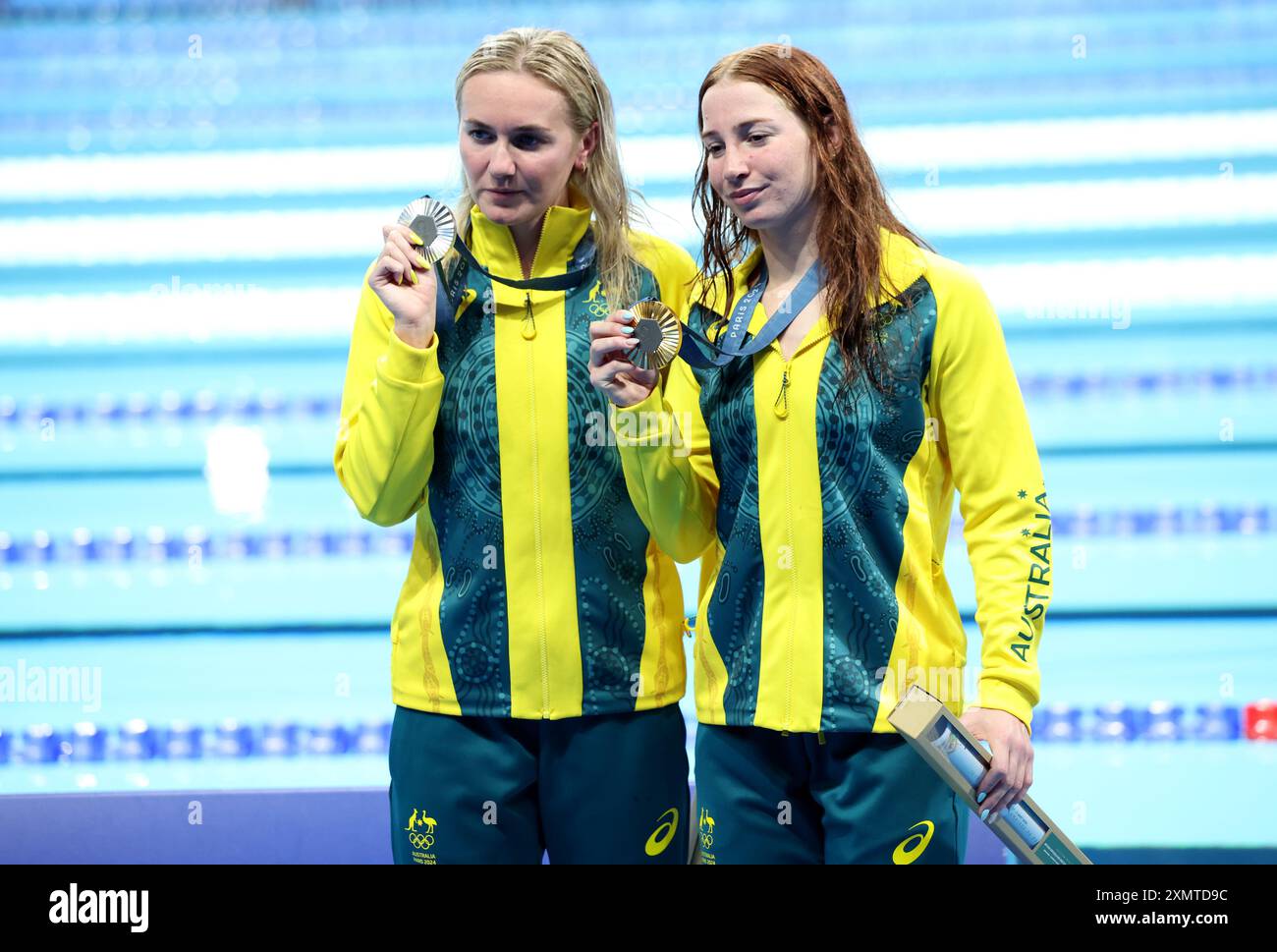 Paris, France. July 29th 2024. (left to right) Silver medalist ...