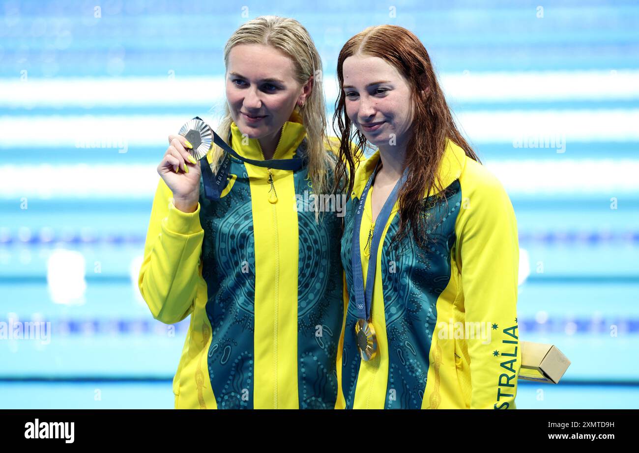 Paris, France. July 29th 2024. (left to right) Silver medalist ...
