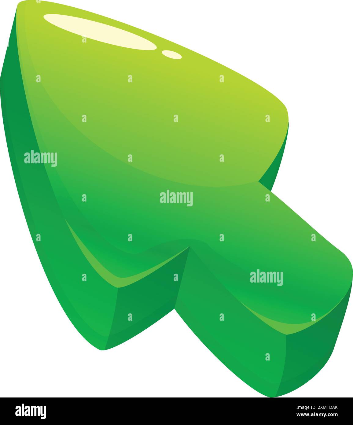 Simple green arrow pointing up, conveying growth, success, and ...