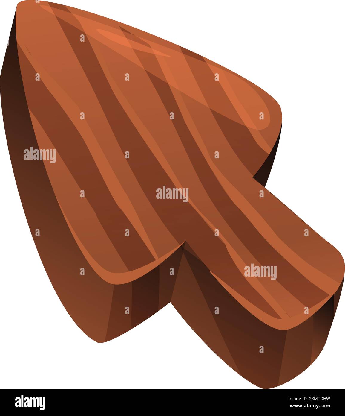 3d illustration of a wooden mouse cursor pointing, featuring a ...