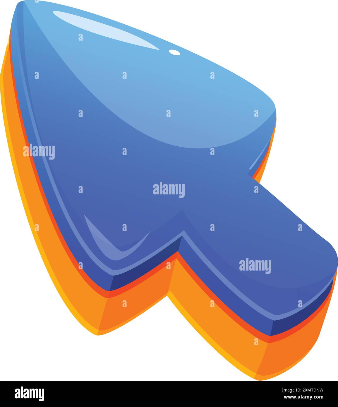 Colorful computer mouse cursor pointing diagonally up hi-res stock ...