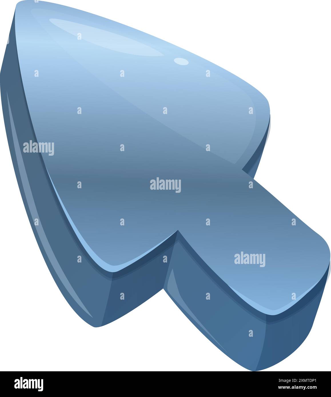 Blue cursor is showing clicking, pointing and selecting on a white ...