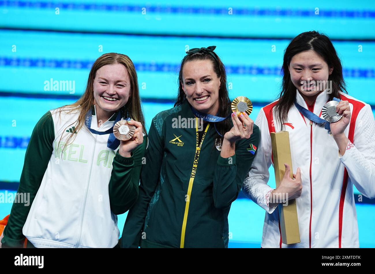 Ireland's Mona McSharry (left), South Africa's Tatjana Smith (centre ...
