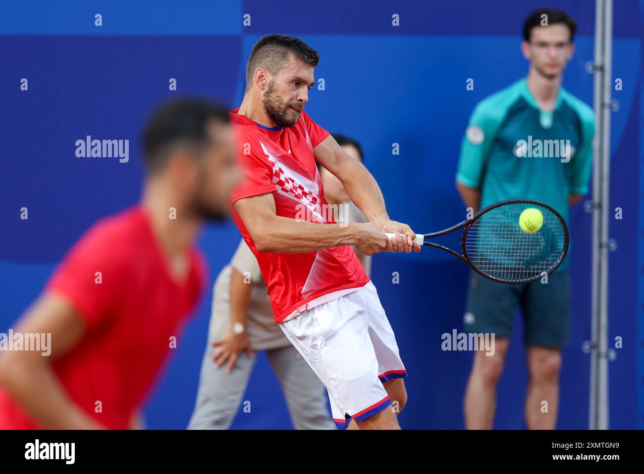 Paris, France. 29th July, 2024. Nikola Mektic of Team Croatia competing ...