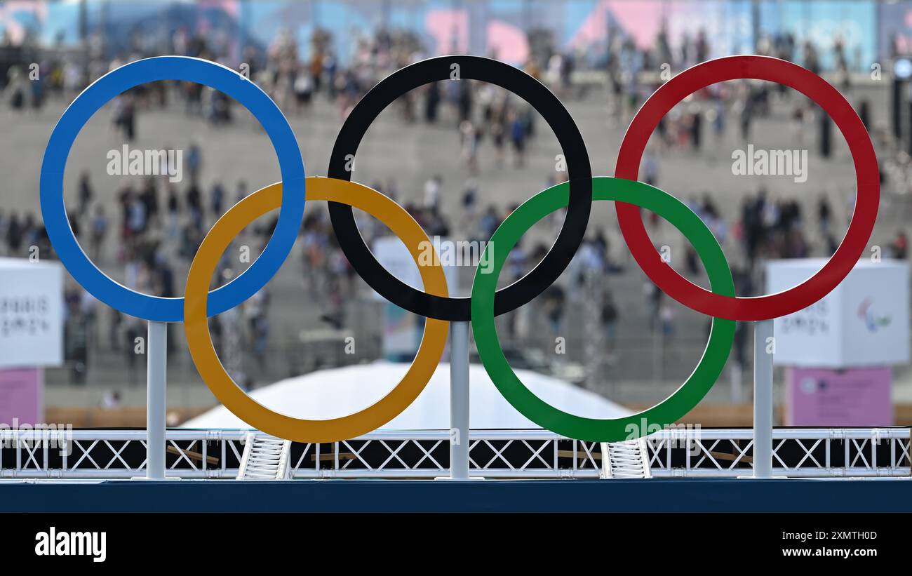 Paris, France. 29th July, 2024. Olympics, Paris 2024, beach volleyball ...