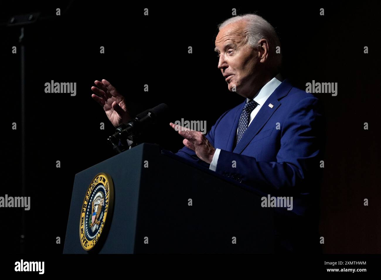 President Joe Biden speaks at an event commemorating the 60th ...