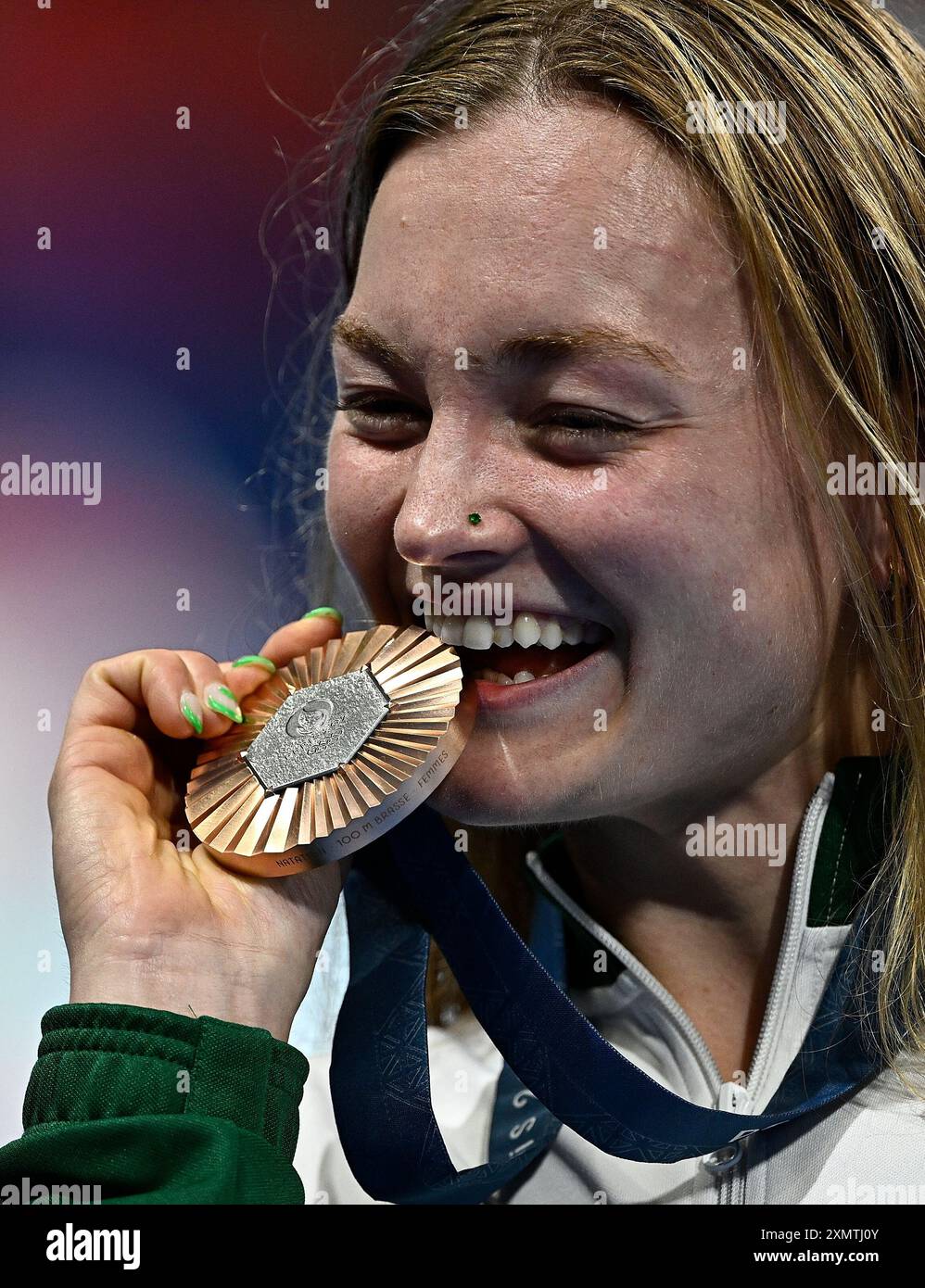 Paris, France. 29th July, 2024. Bronze medalist Mona Mc Sharry of ...
