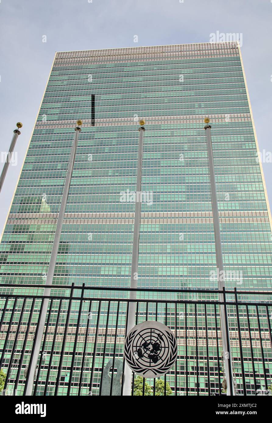 New York, NY - June 23, 2024: United Nations (UN) logo in front of ...