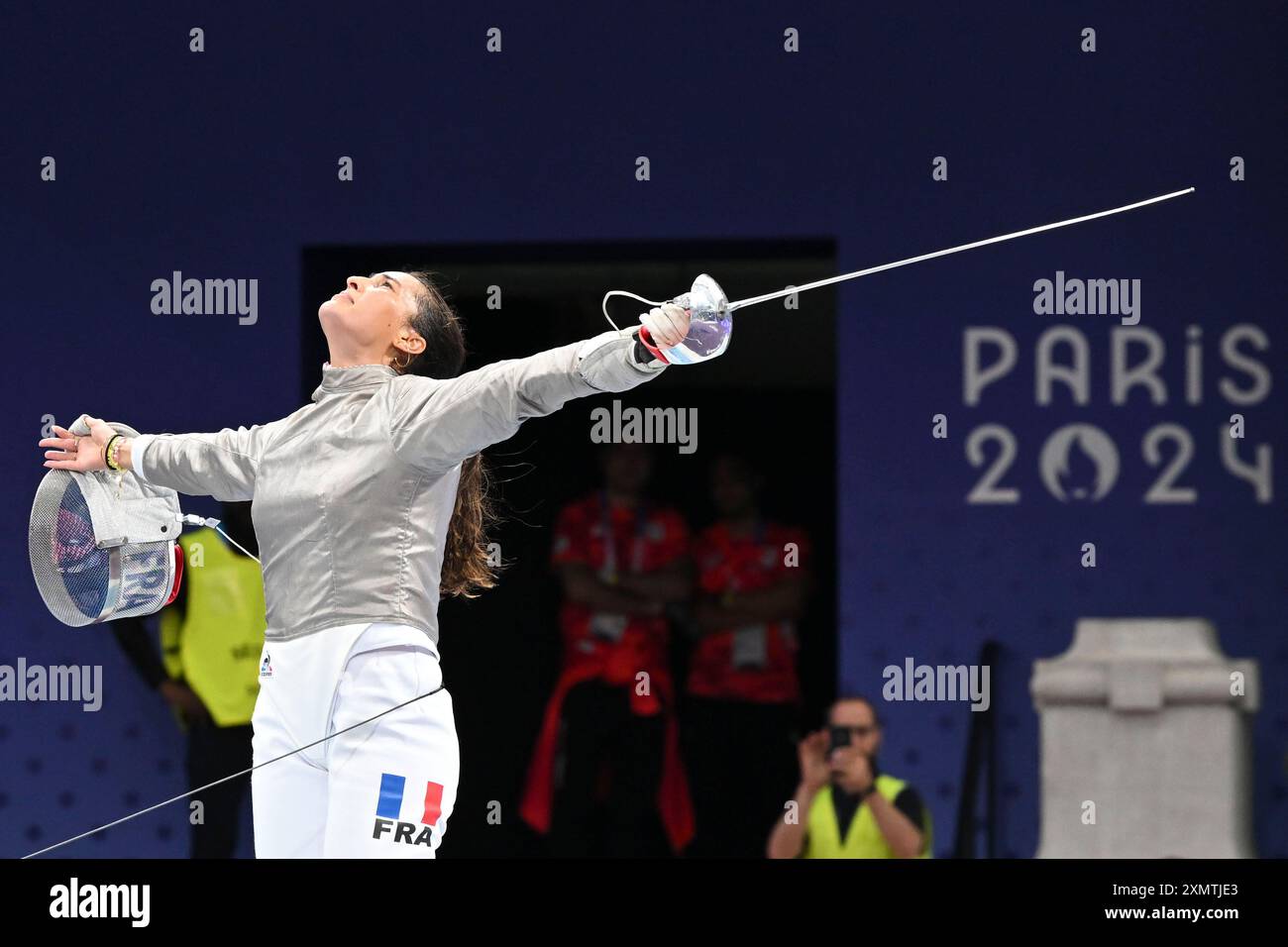 Paris, France. 29th July, 2024. Sara Balzer (FRA) against Luca Virag ...