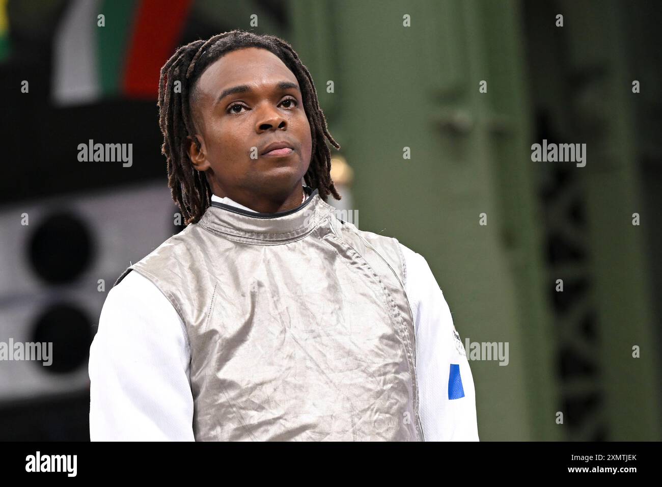 Paris, France. 29th July, 2024. Enzo Lefort (FRA) against Gerek ...