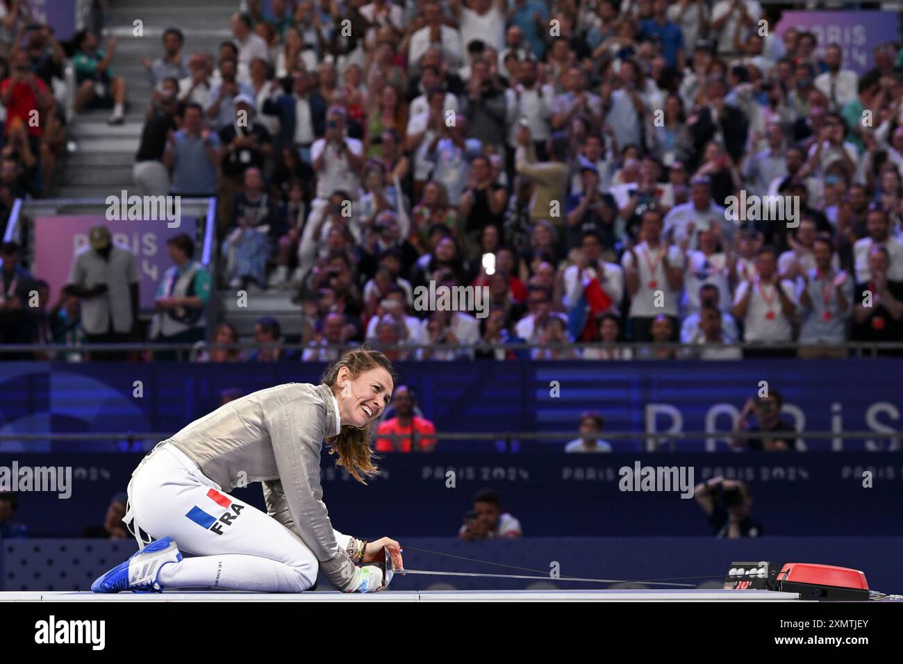 Paris, France. 29th July, 2024. Manon Apithy-Brunet (FRA) against Sebin ...