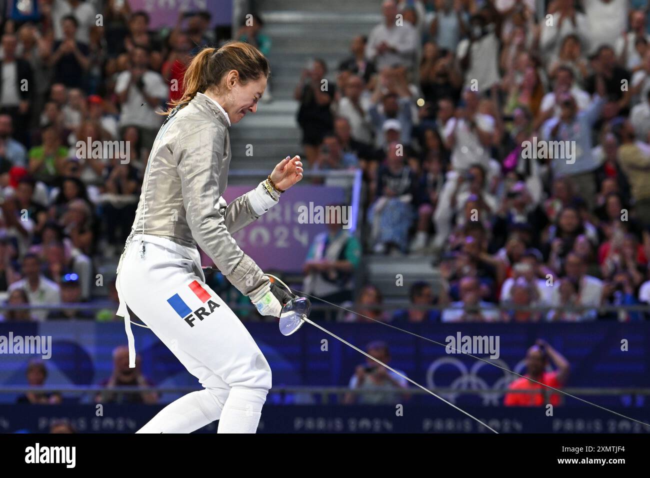 Paris, France. 29th July, 2024. Manon Apithy-Brunet (FRA) against Sebin ...