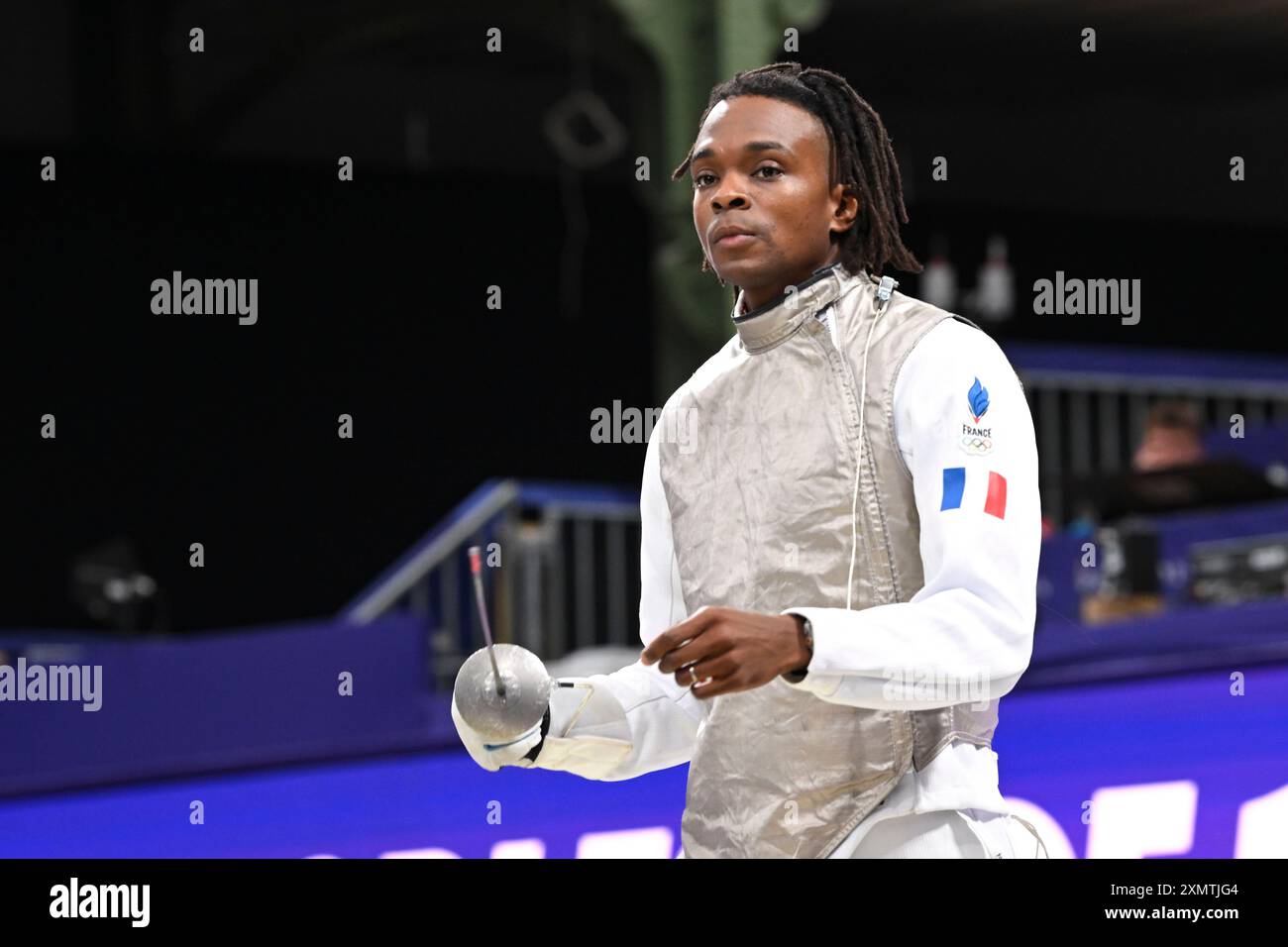 Paris, France. 29th July, 2024. Enzo Lefort (FRA) against Gerek ...