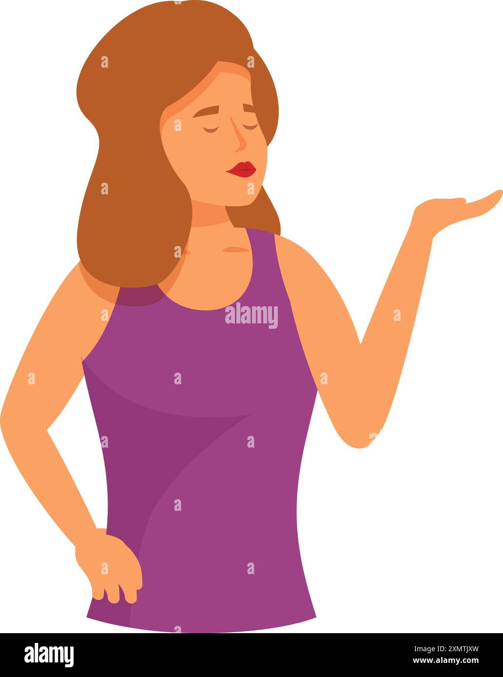 Smiling young businesswoman presenting Stock Vector Images - Alamy