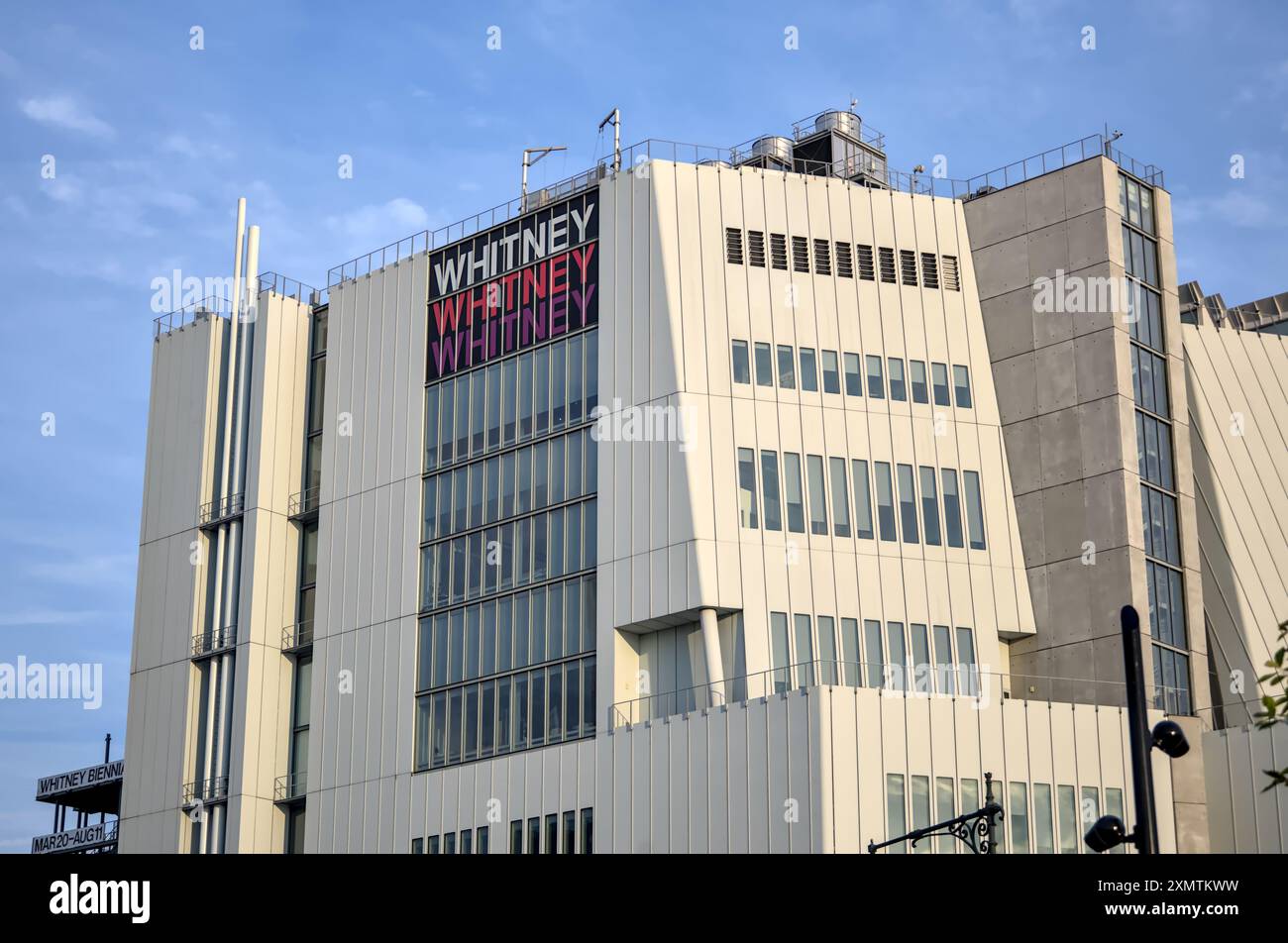New York, NY - July 9, 2024: Whitney Museum logo sign on side of famous ...
