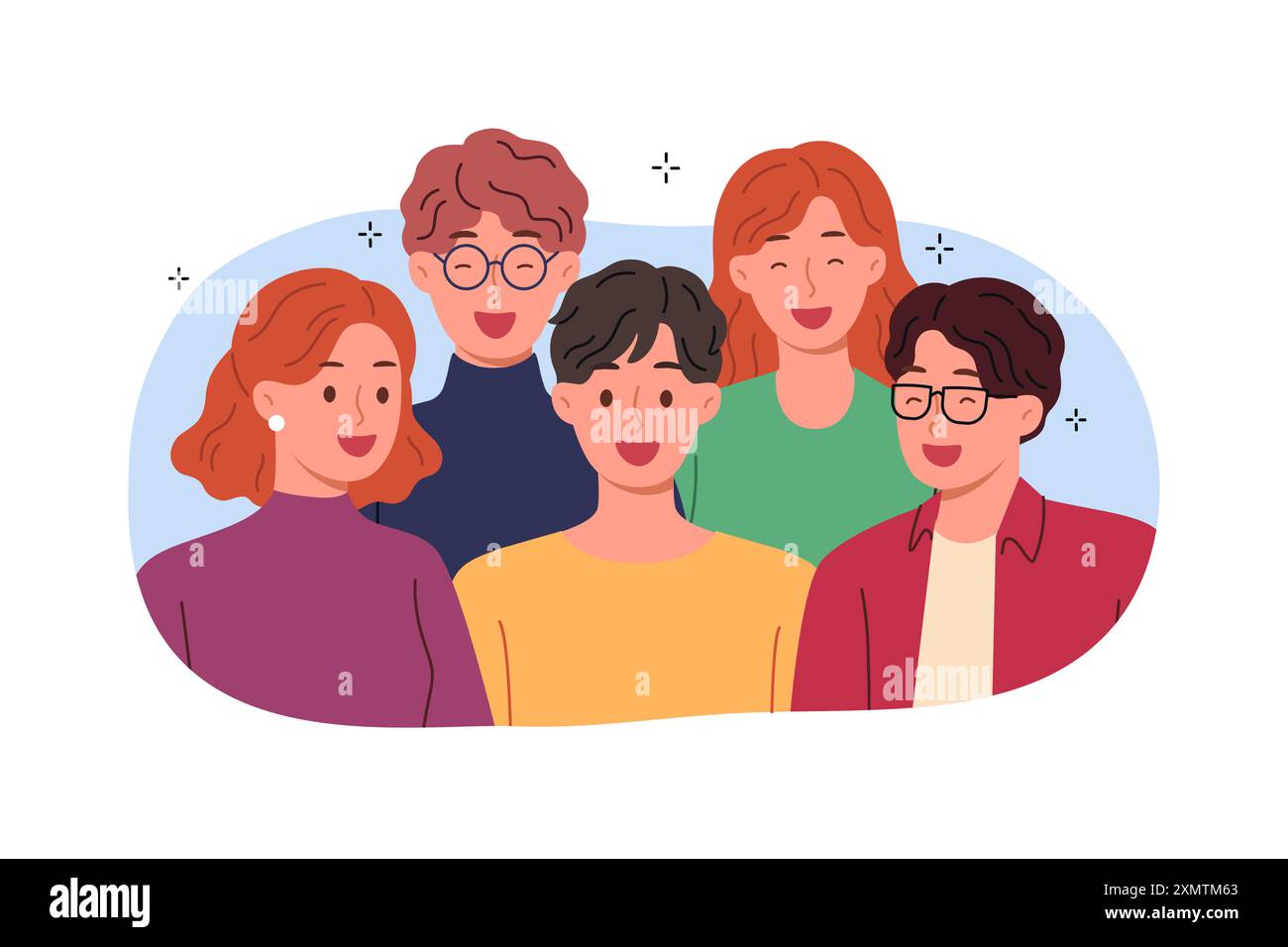 Humour team group laughing Stock Vector Images - Alamy