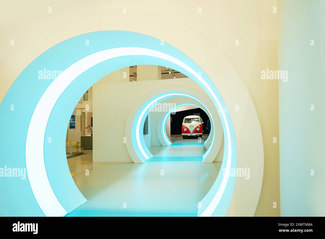 classic vintage red and white Volkswagen bus, automotive pop culture ...