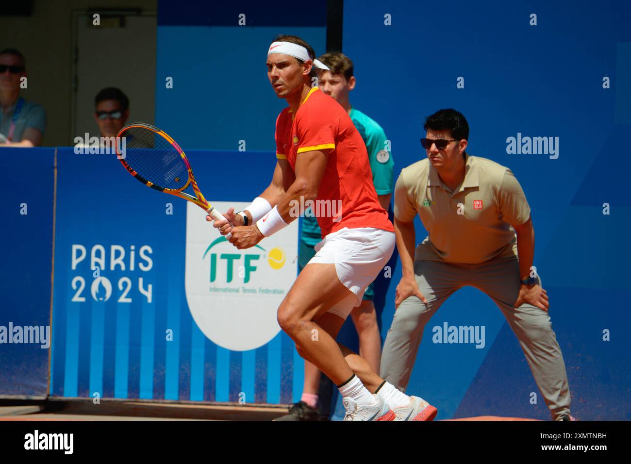 Rafa Nadal (Spain) in acrion during Tennis - Men's Singles Second Rnd ...