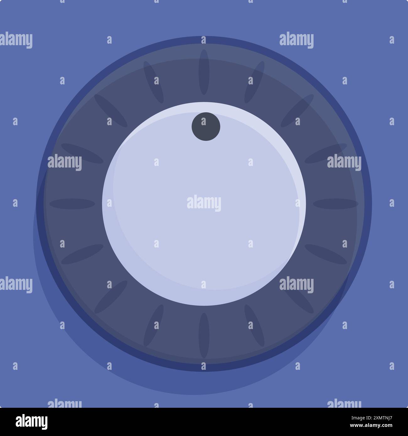 Round control knob adjusting settings on control panel, regulating and ...