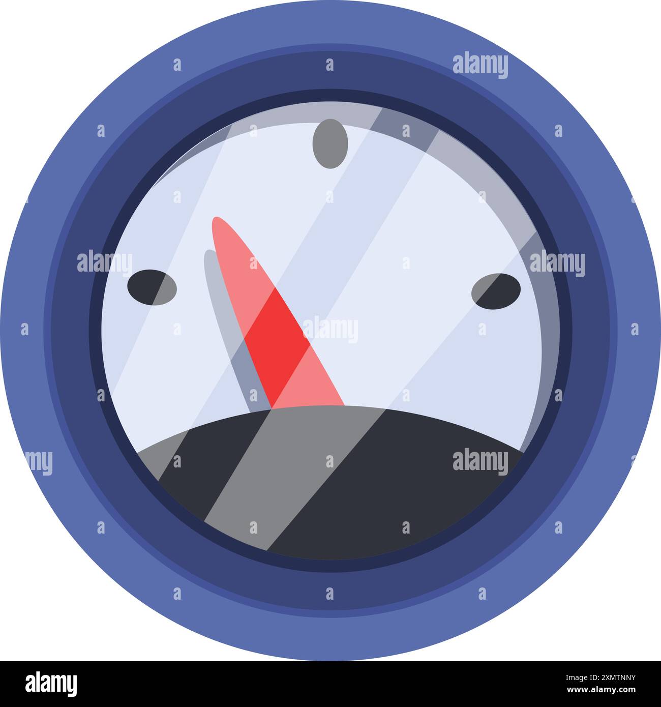 Round barometer with red needle pointing up indicating increasing ...