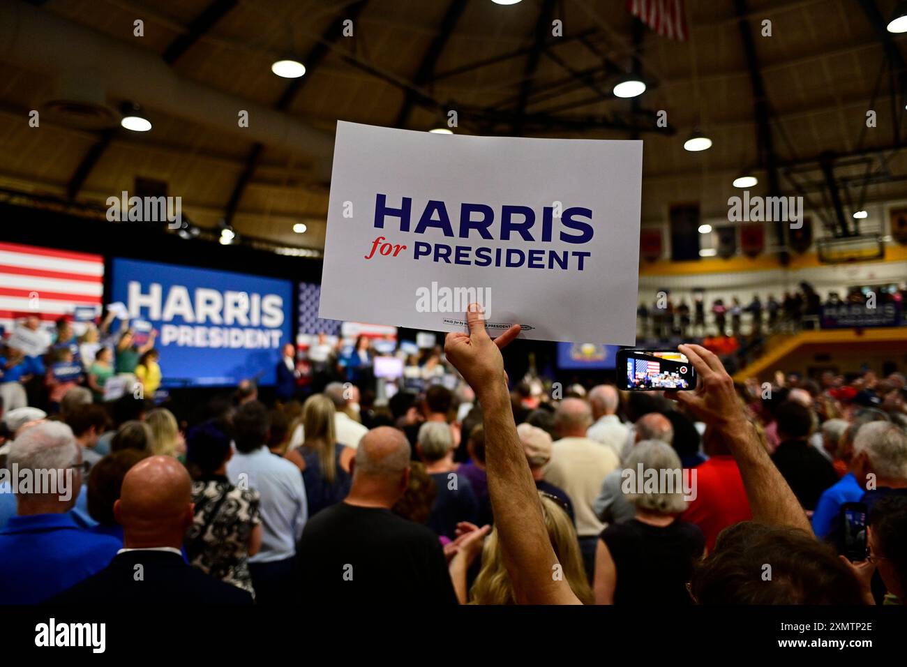 Philadelphia, United States. 29th July, 2024. Supporter in the crowd ...