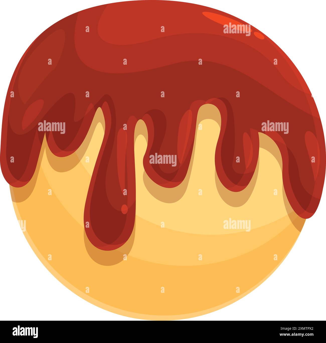 Caramel sauce is shown dripping over a soft bun, creating a sweet treat ...