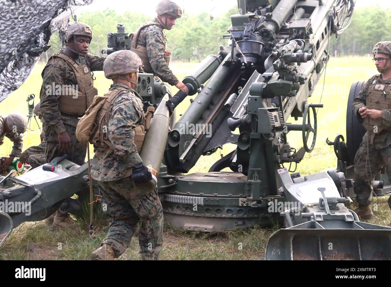 After moving to a second location Gun #1 of Golf Battery of the 3rd BN ...