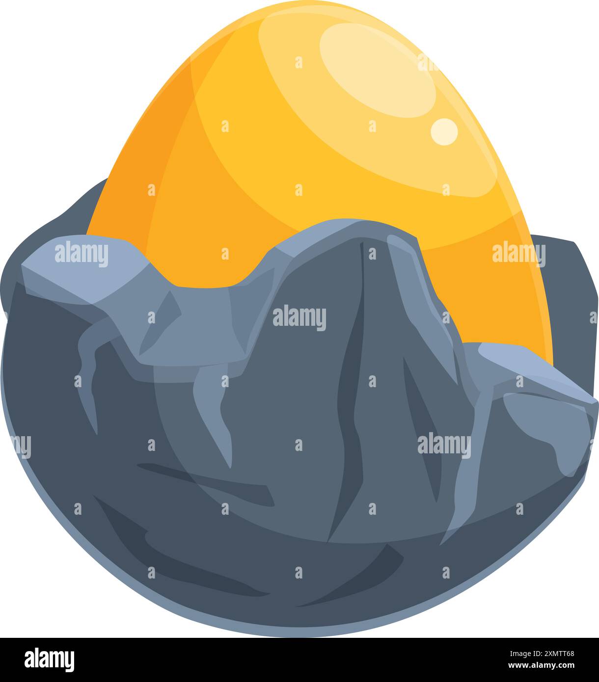 Golden egg hatching from a stone nest representing new opportunities ...