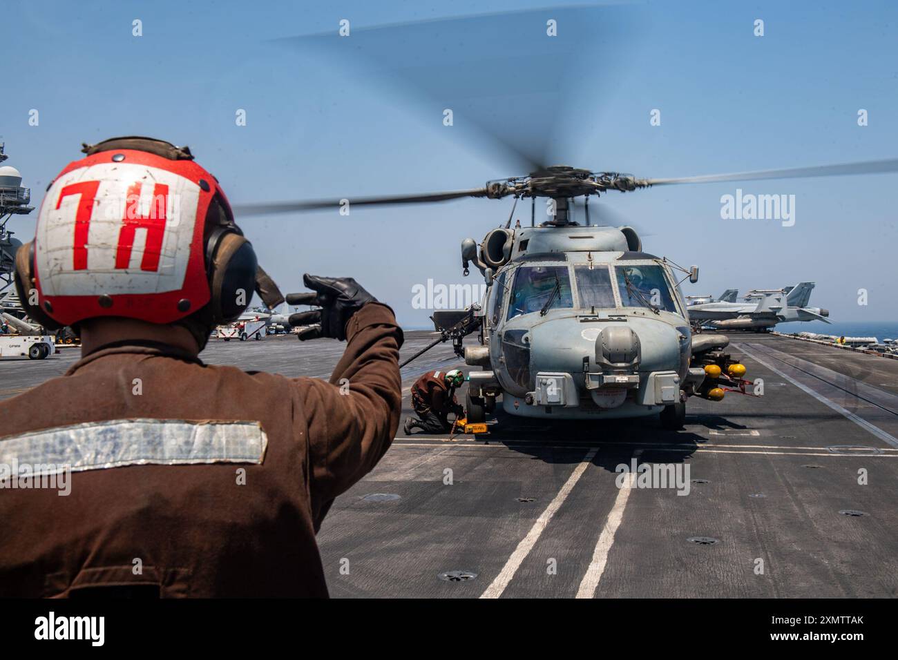 U.S. 5TH FLEET AREA OF OPERATIONS (July 25, 2024) An Aviation Machinist ...