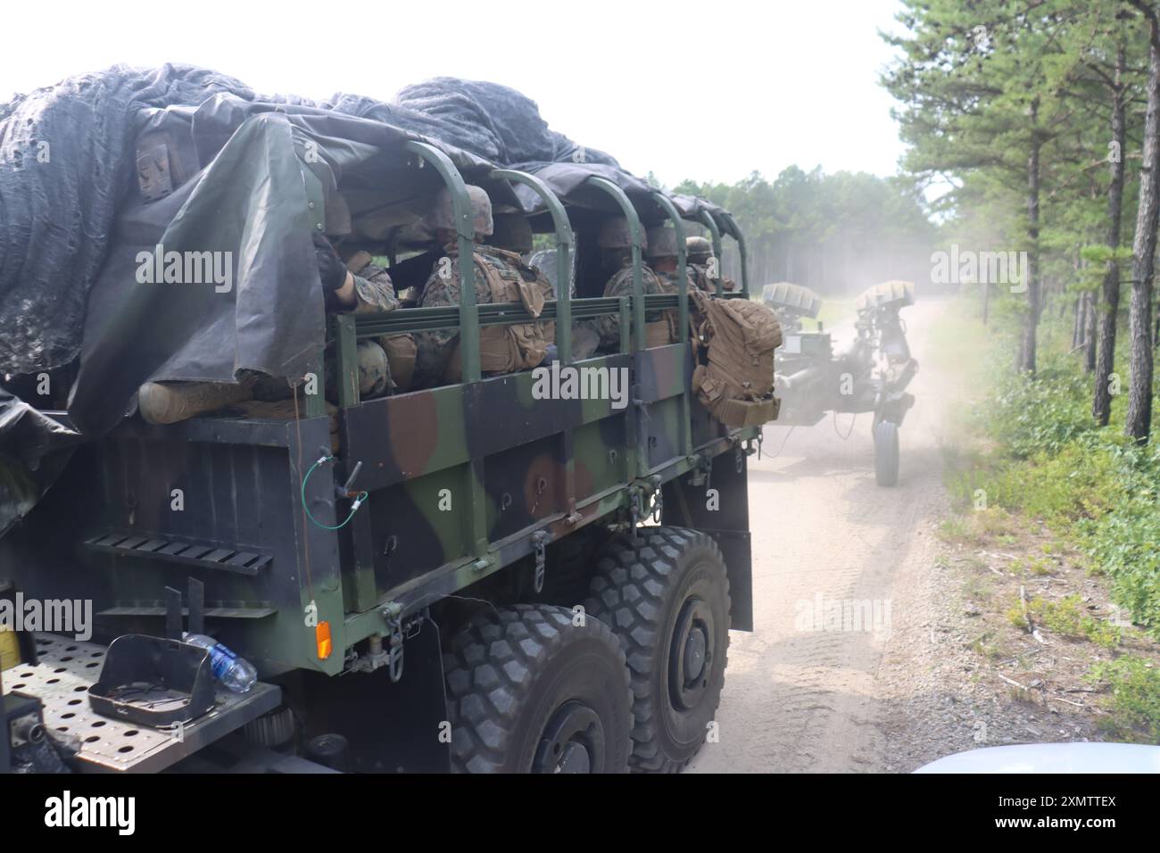 Golf Battery of the 3rd BN, 14 USMC, moves onto Fort Dix with their ...