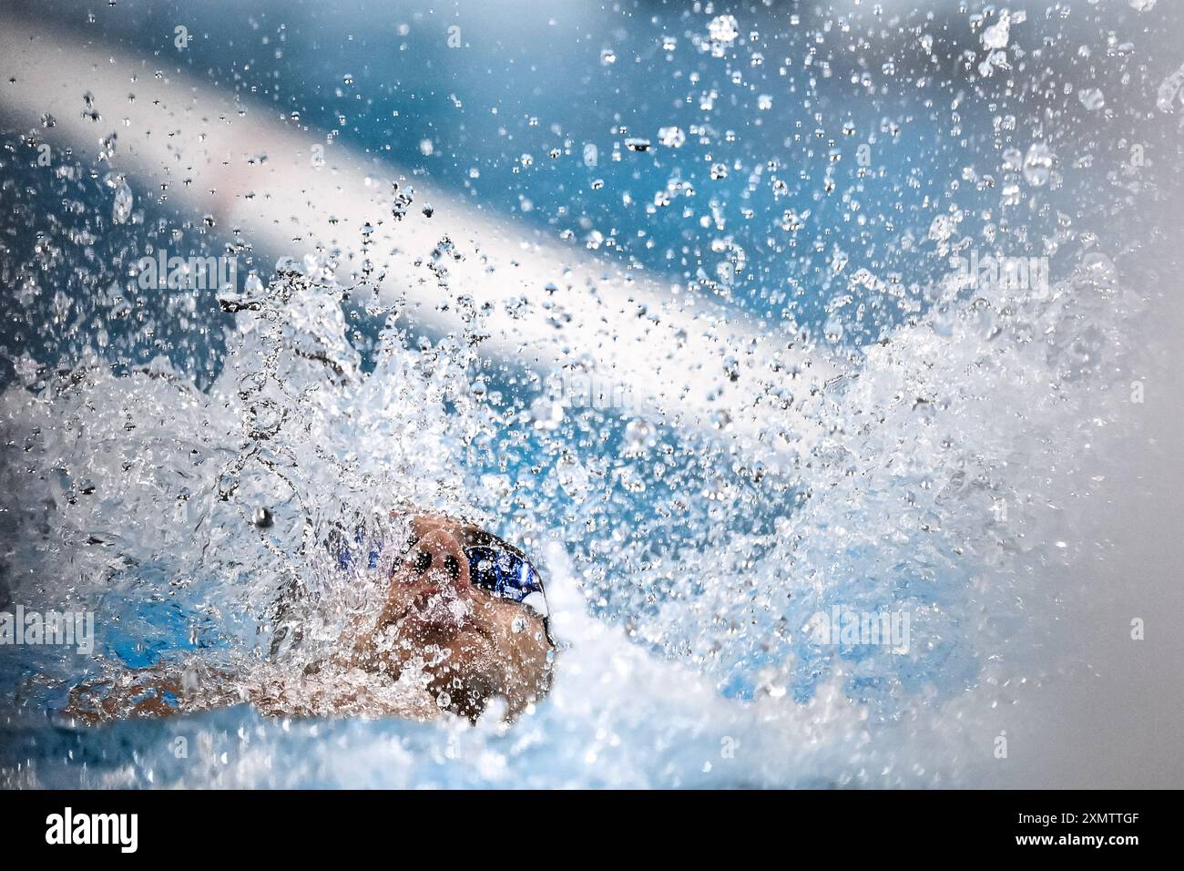 Paris, France. 29th July, 2024. Thomas Ceccon of Italy competes in the ...
