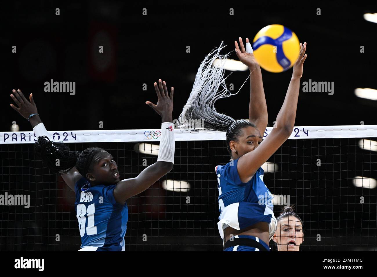 Paris, France. 29th July, 2024. Halimatou Bah (L) and Amandha Sylves of ...