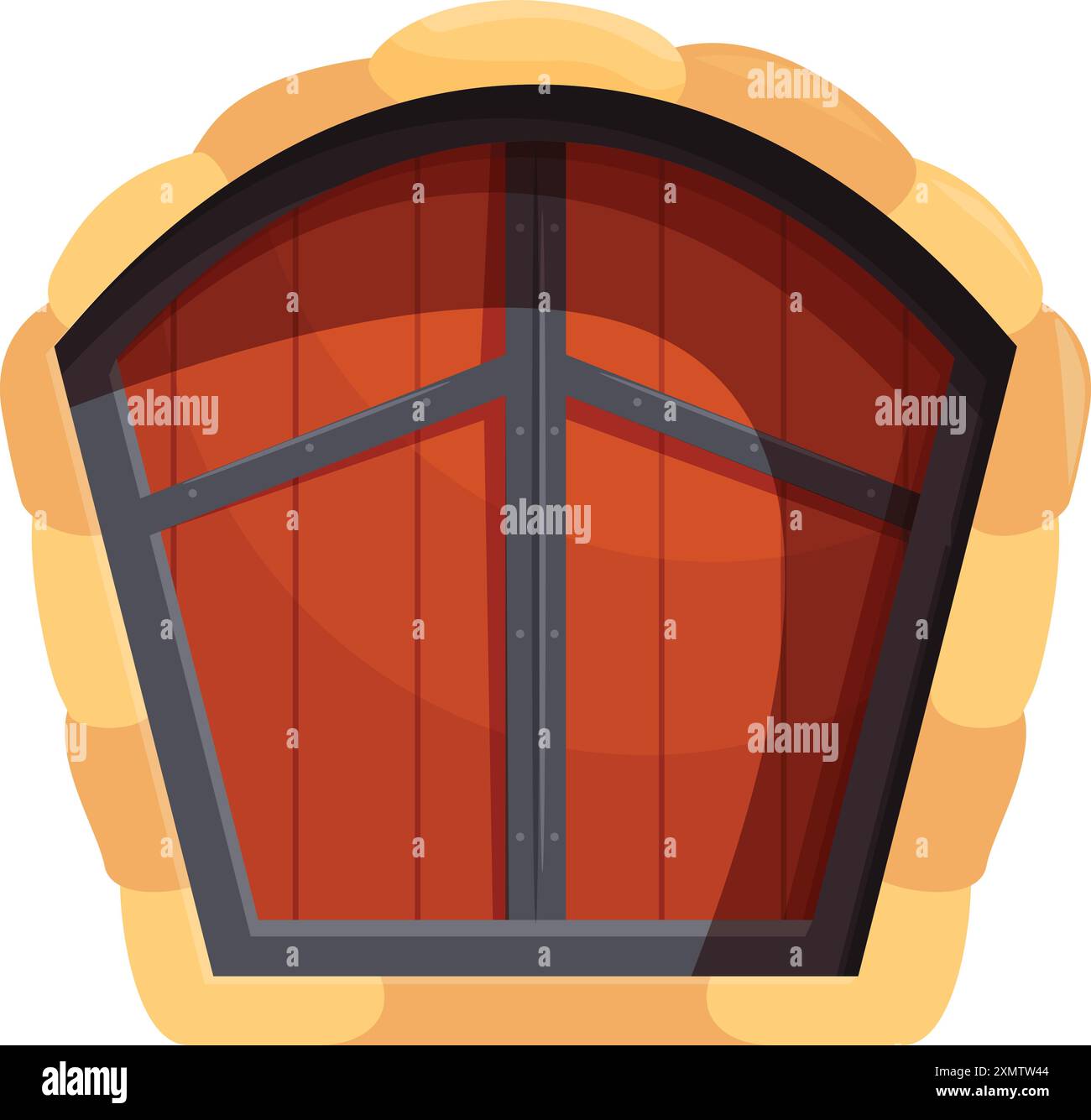 Guarding the entrance gate Stock Vector Images - Alamy