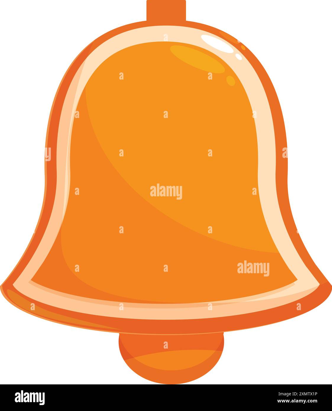 Cartoon illustration of an orange bell ringing hi-res stock photography ...