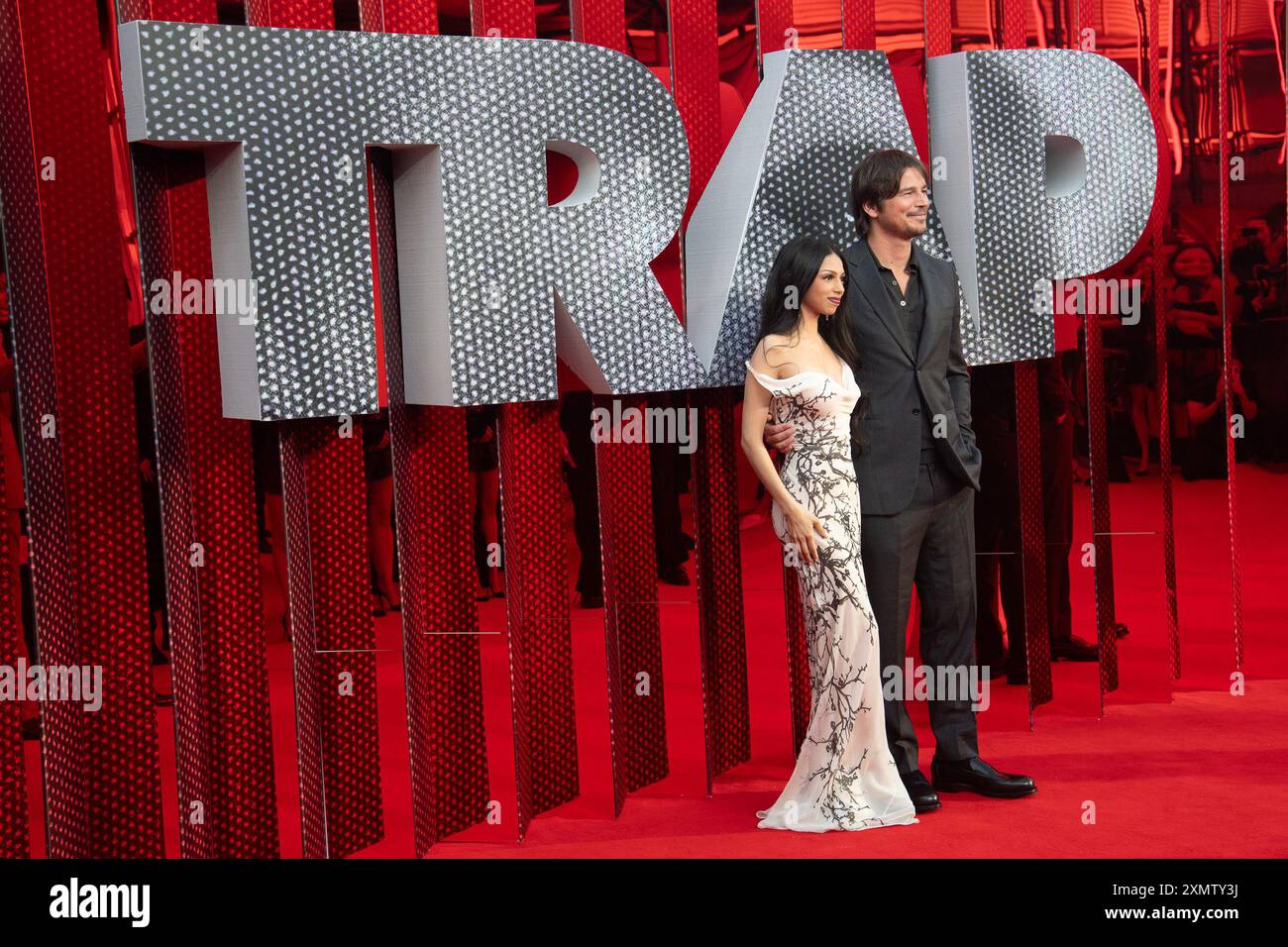 London, UK. 29 Jul, 2024. Pictured: (L-R) - Saleka Shyamalan, Josh Hartnett attends The UK ...