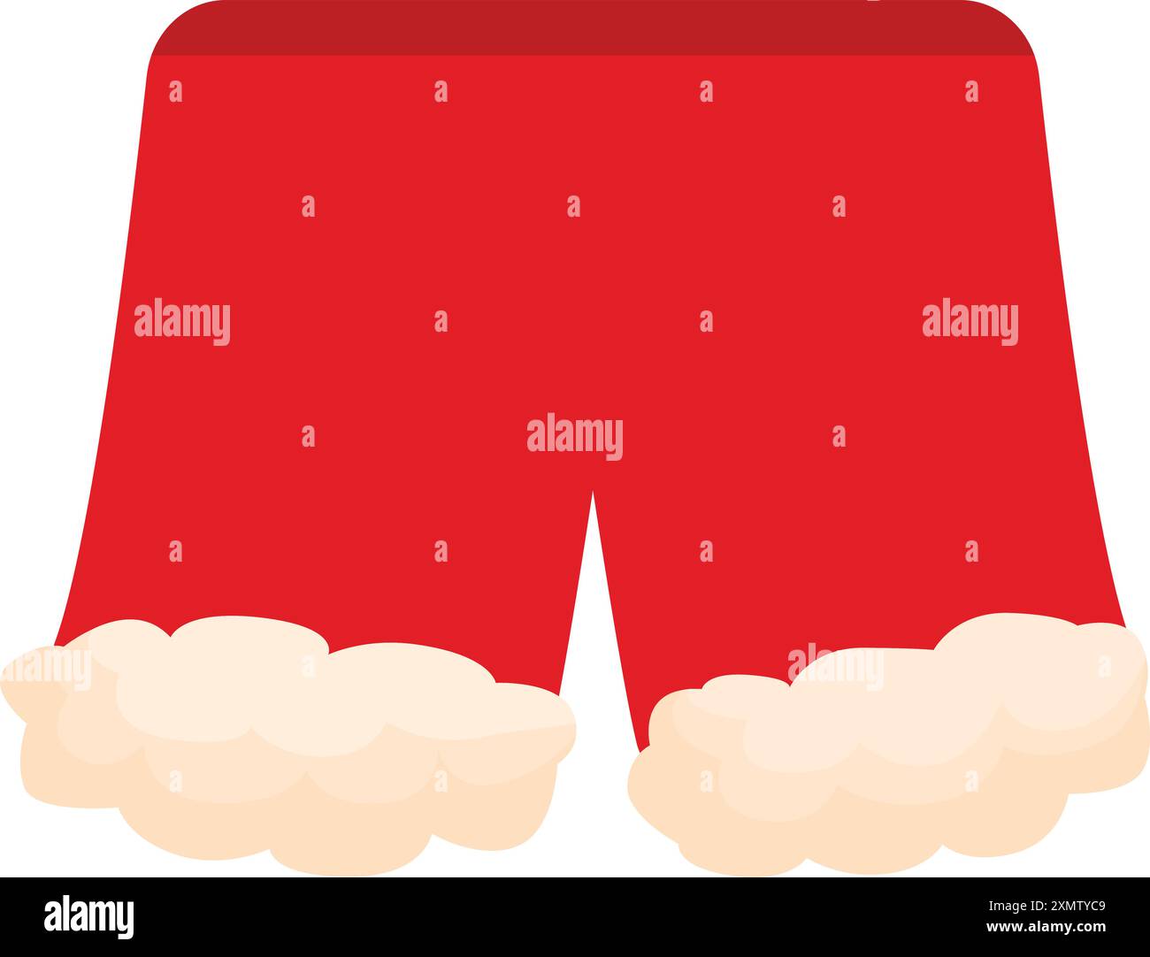 Red santa claus pants with white fur trim, bringing the holiday spirit ...