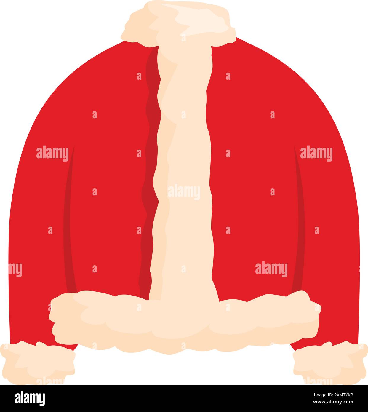 Red santa claus jacket with white fur, bringing the magic of christmas ...
