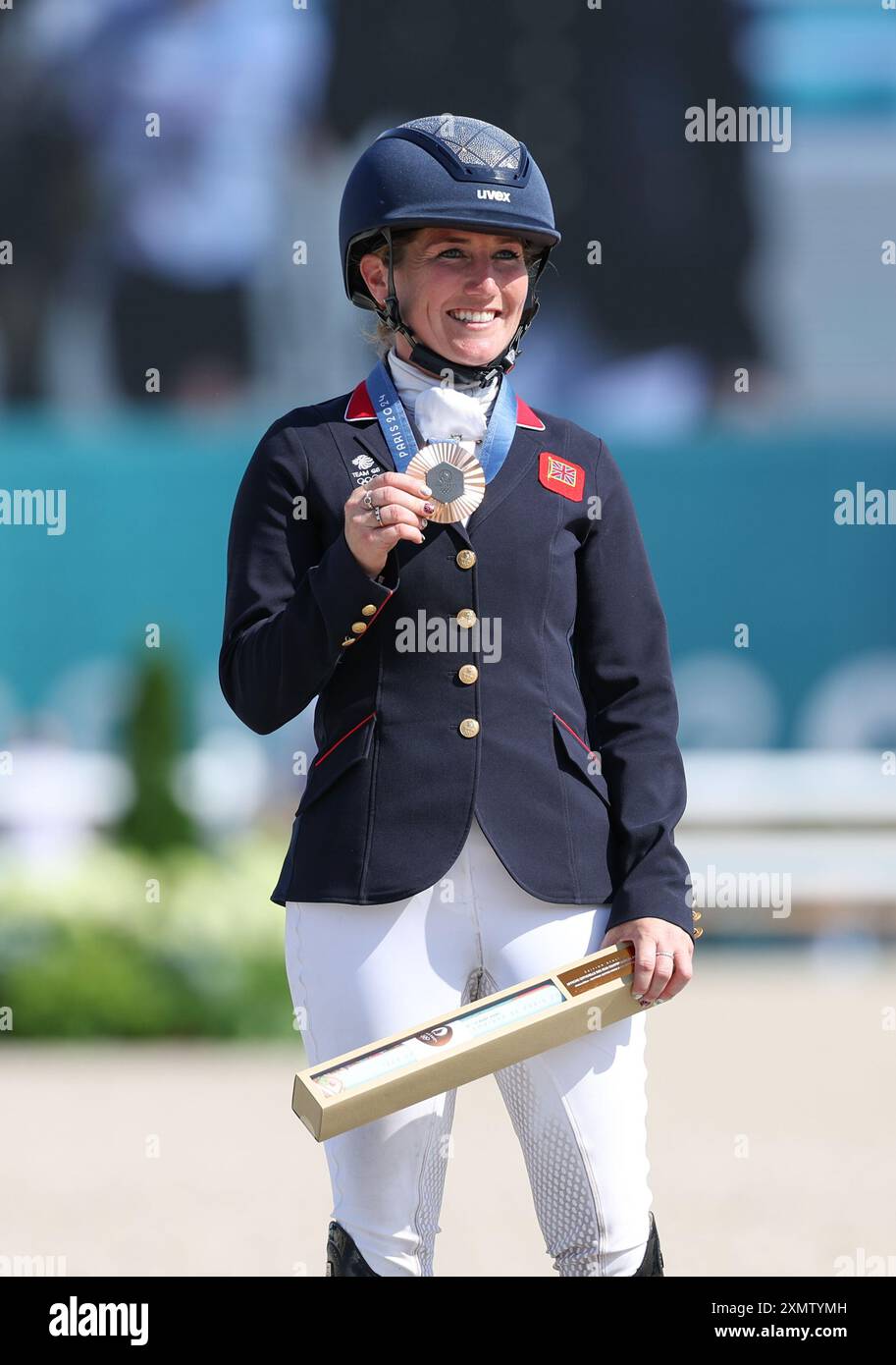 Versailles, France. 29th July, 2024. Bronze medalist Laura Collett of ...