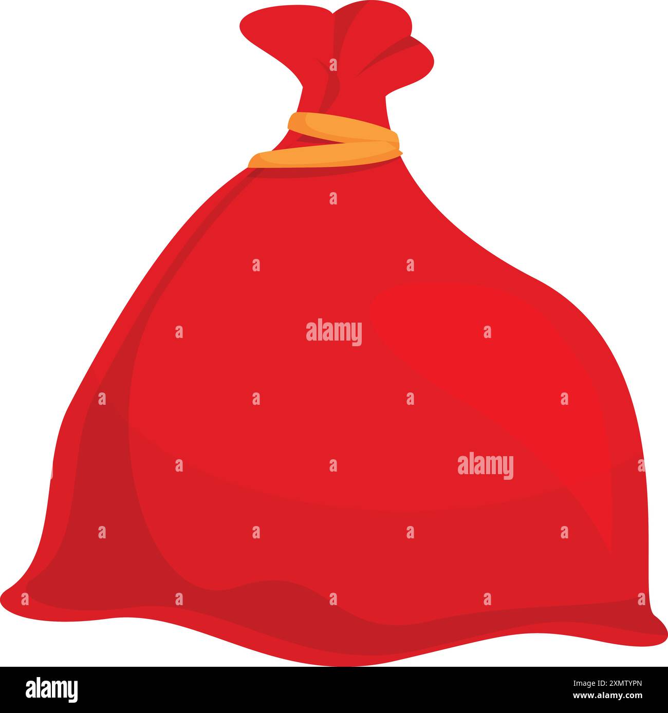 Red christmas sack full of gifts waiting for happy children Stock ...