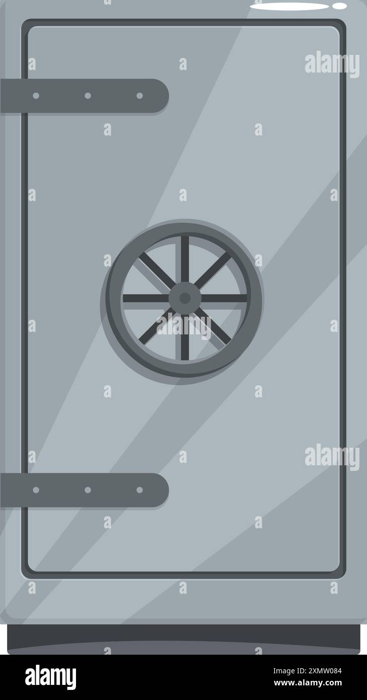 Big safe door with combination lock protecting valuables Stock Vector ...