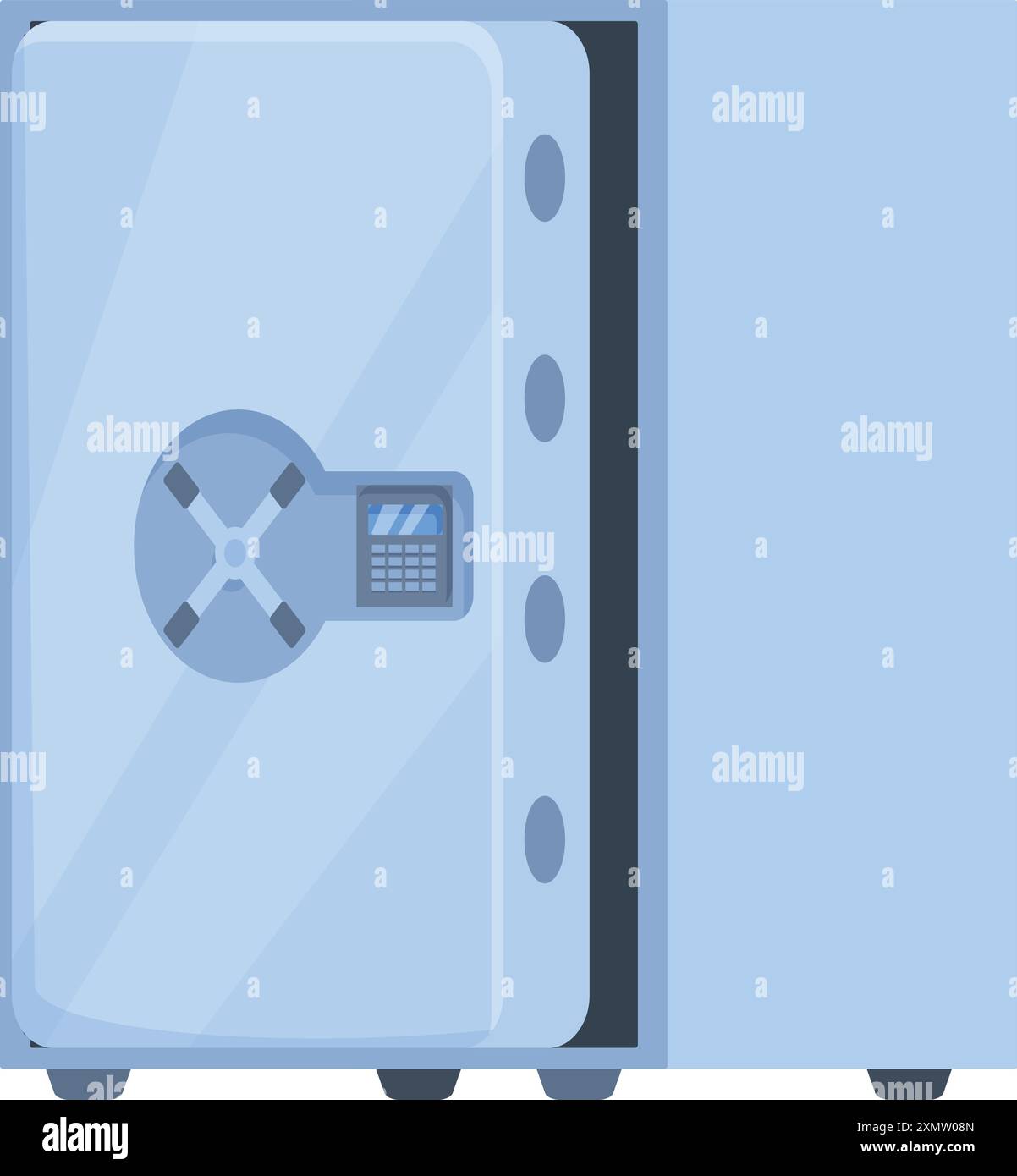 Opened empty safe with a combination lock is waiting for money and ...